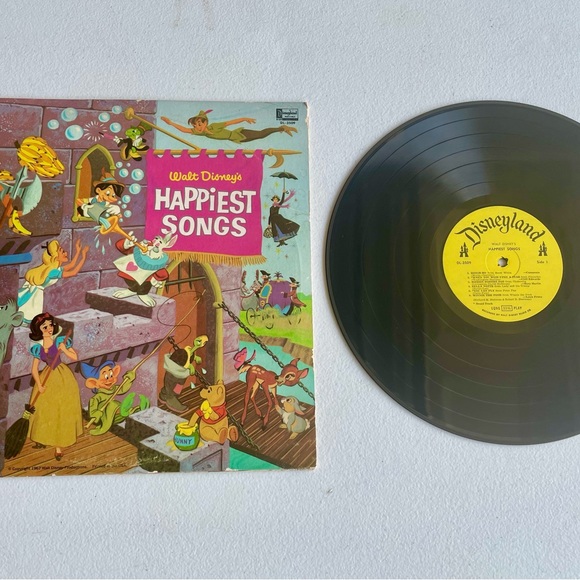 Media | 1967 Walt Disneys Happiest Songs Lp Vinyl Album Vintage ...